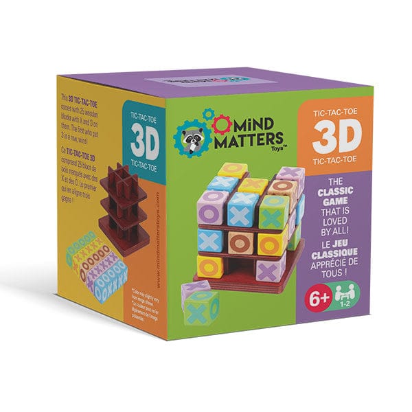 Tic-Tac-Toe 3D – Jeu classique en bois | Mind Matters Toys – L'As des jeux