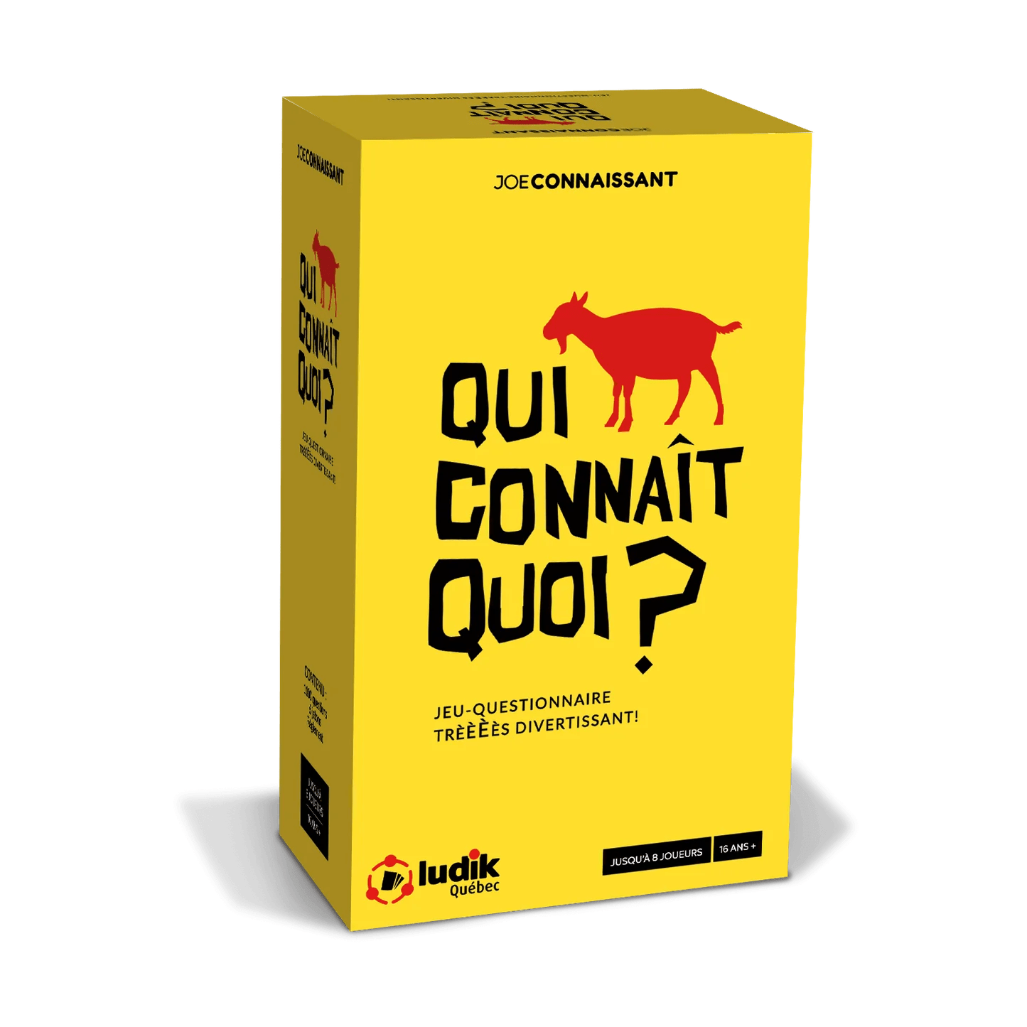 Qui connaît quoi? Quebec party board game | For 16 and over – L'As des jeux